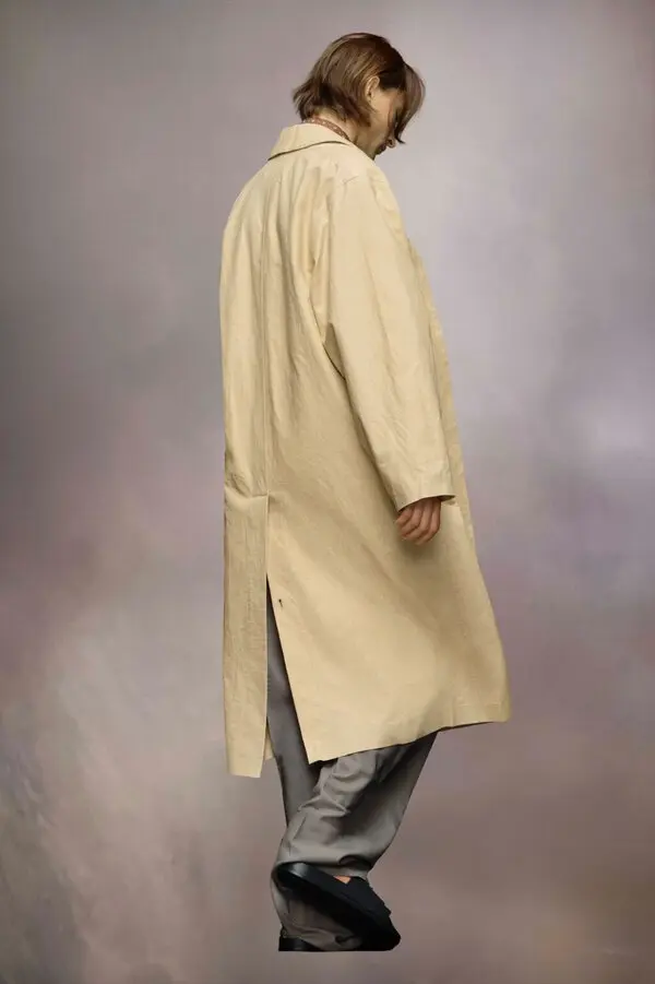 MAISON MARGIELA Single-breasted Midi Trench Coat - Nude