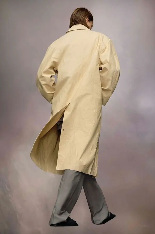 MAISON MARGIELA Single-breasted Midi Trench Coat - Nude