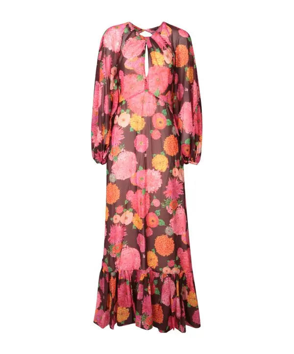 La DoubleJ Long Sleeve Floral Maxi Dress