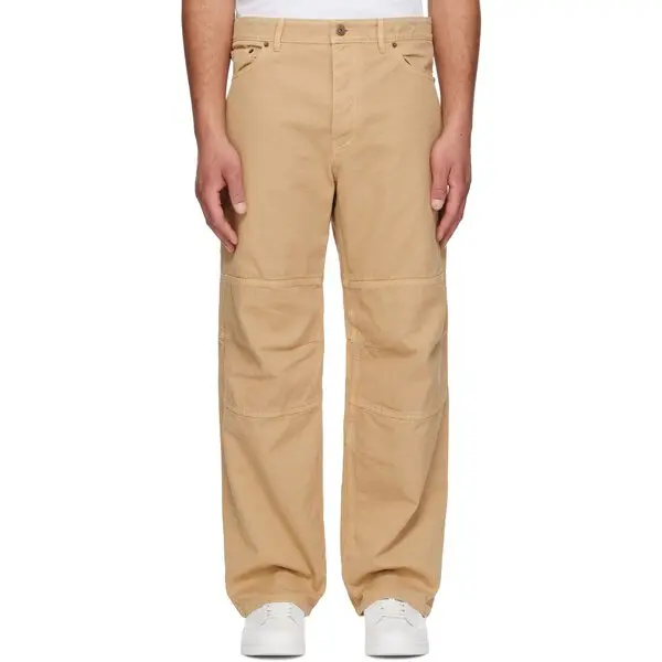 Burberry Embroidered Wide-leg Trousers - Hebden Brown