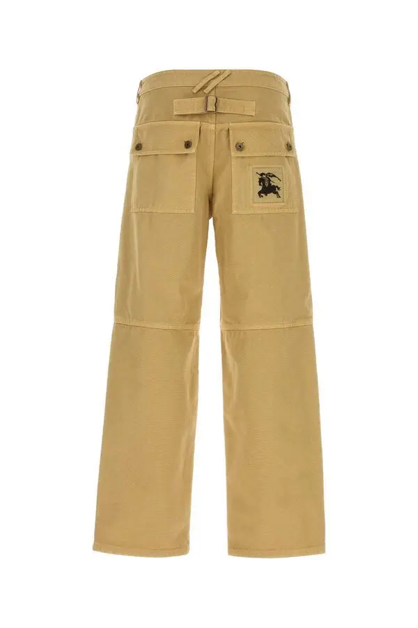 Burberry Embroidered Wide-leg Trousers - Hebden Brown