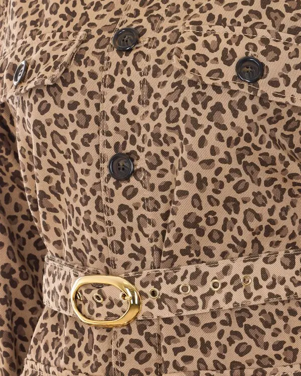 TWINSET Leopard-print Belted Jacket - Brown