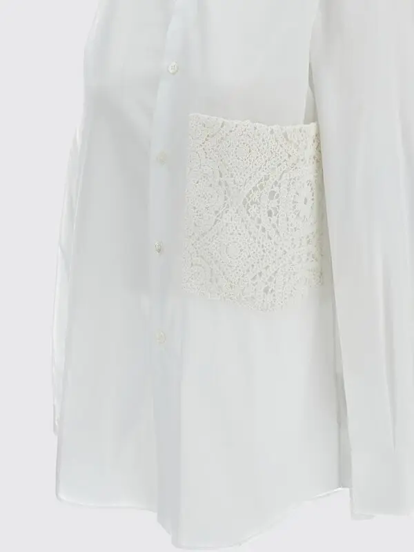 Comme Des Garçons Laced Pocket Shirt - White