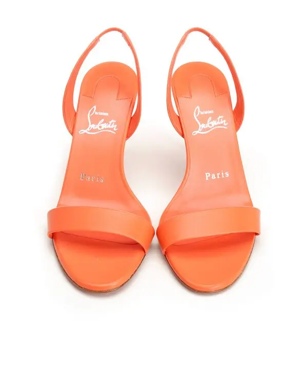 CHRISTIAN LOUBOUTIN Slingback Heeled Sandals - Orange