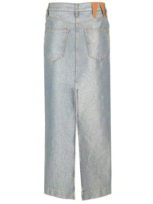 DARKPARK Denim Midi Skirt With Slits
