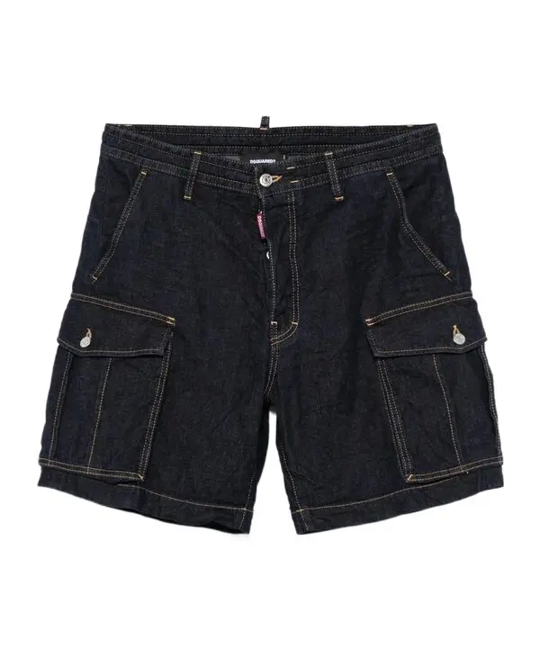 Dsquared2 Denim Cargo Shorts - Black