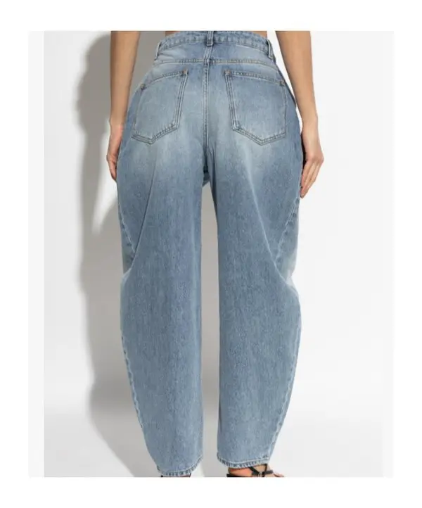RÓHE High-rise Barrel Jeans - Gray