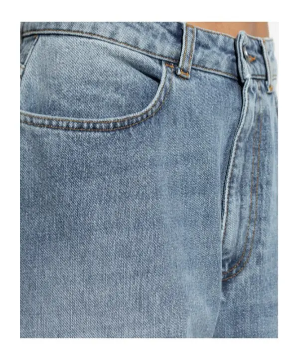 RÓHE High-rise Barrel Jeans - Gray