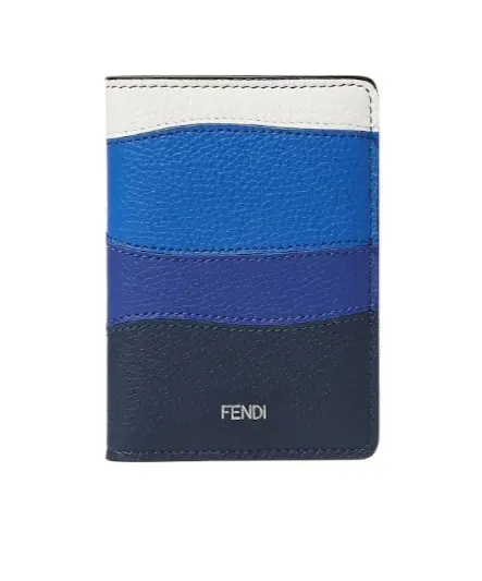 Fendi Colorblock Card Case - Blue