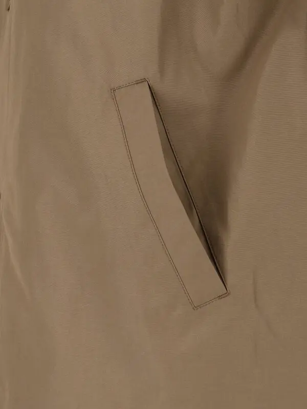 A.p.c. Logo Printed Collared Jacket - Brown