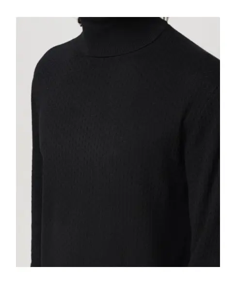 Armani Exchange Roll Neck Knitted Jumper - Black