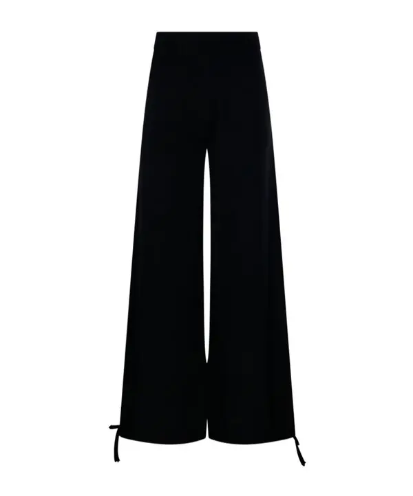 Max Mara Wide-leg Knit Pants - Black