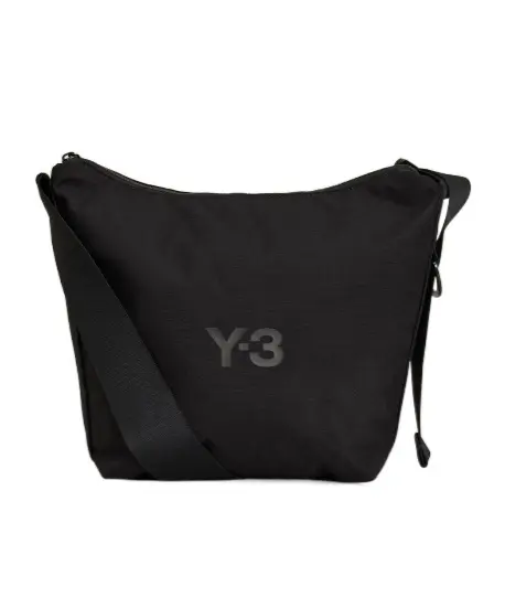 Y3 Logo Printed Small Crossbody Bag - Black