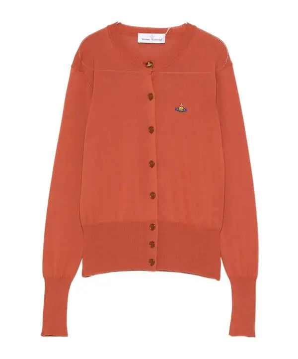 VIVIENNE WESTWOOD Logo Embroidered Buttoned Cardigan