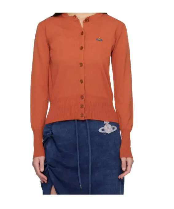 VIVIENNE WESTWOOD Logo Embroidered Buttoned Cardigan