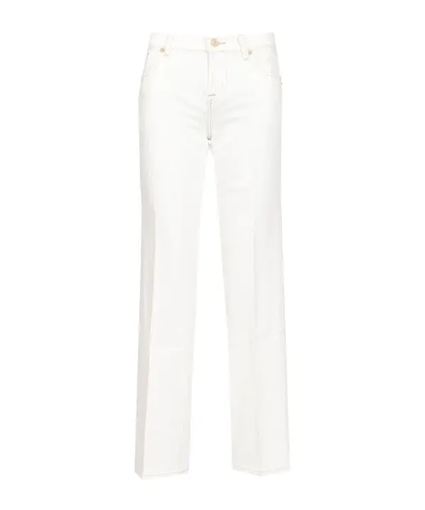7 For All Mankind Straight Leg Calie Pants - White
