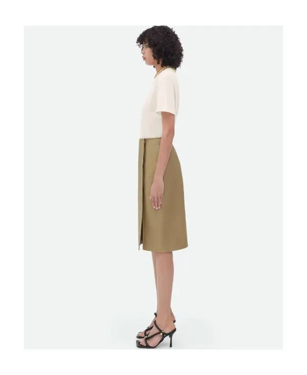 Bottega Veneta High-rise Leather Midi Skirt