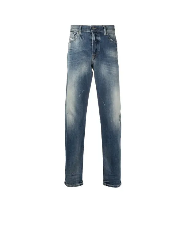 DIESEL® High-rise Straight-leg Jeans - Blue