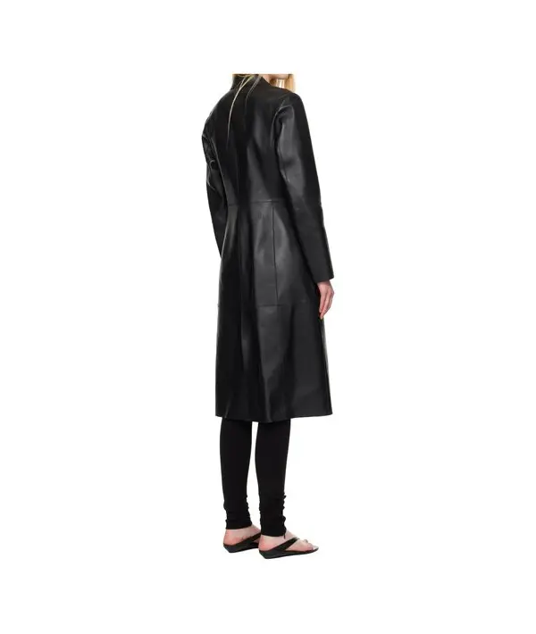 TOTEME Single-breasted Leather Coat