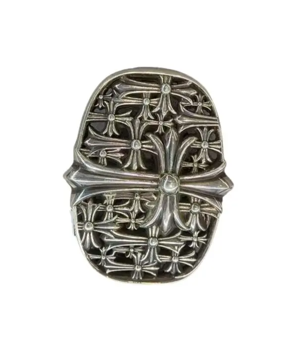 Chrome Hearts Belt Buckle With Cross Motif - Black