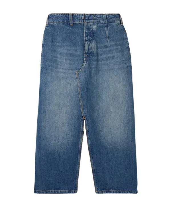 Victoria Beckham Asymmetric Utility Denim Skirt