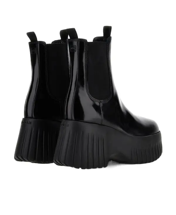 Hogan Platform Chelsea Boots With Accordion Sole
