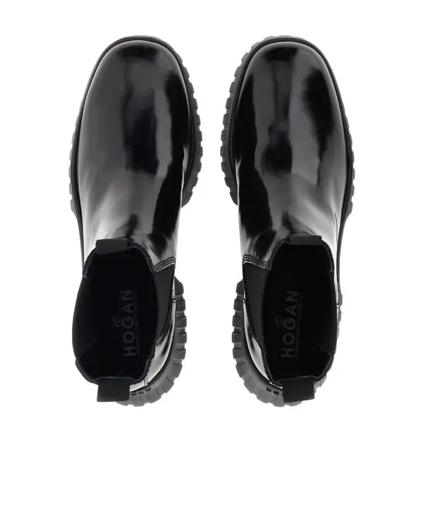 Hogan Platform Chelsea Boots With Accordion Sole