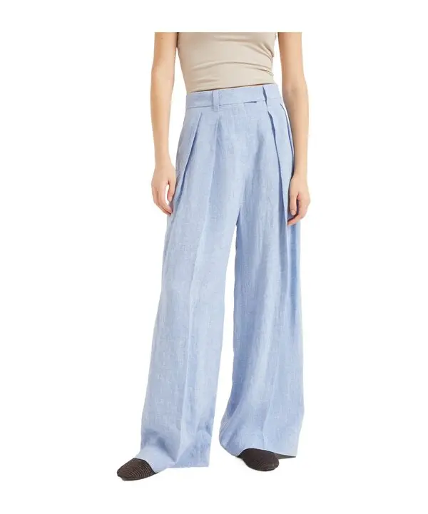 Brunello Cucinelli Sartorial Wide Leg Trousers