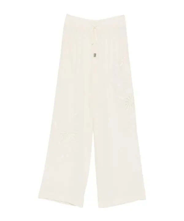 Ermanno Scervino Floral Embroidered Drawstring Trousers