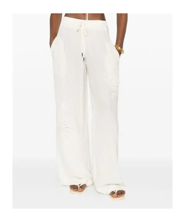 Ermanno Scervino Floral Embroidered Drawstring Trousers