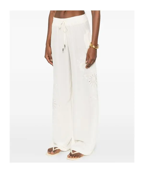 Ermanno Scervino Floral Embroidered Drawstring Trousers