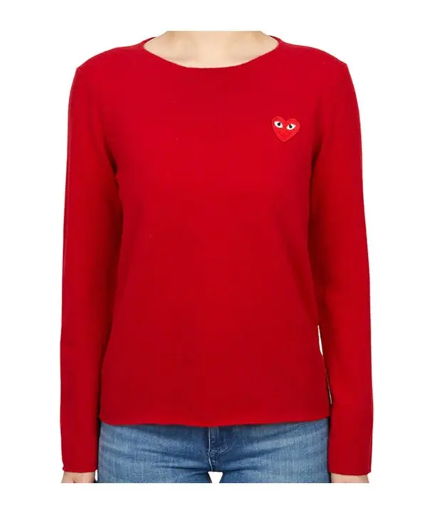 Comme Des Garçons Long Sleeve Sweater With Applique