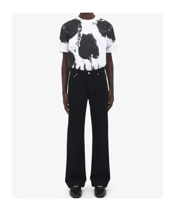 Alexander McQueen Wide-leg Denim Jeans - Black