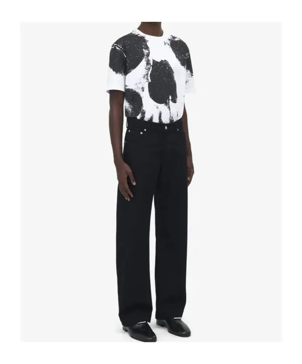 Alexander McQueen Wide-leg Denim Jeans - Black