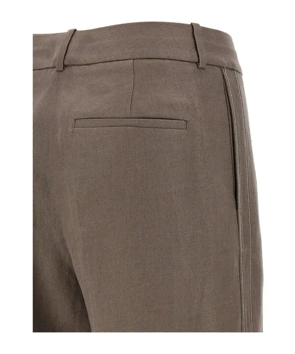 Peserico Straight-leg Tailored Trousers - Brown