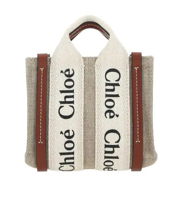 Chloé Woody Micro Tote Bag - Nude