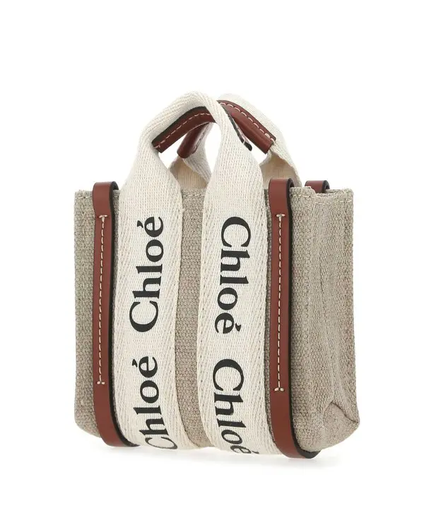 Chloé Woody Micro Tote Bag - Nude