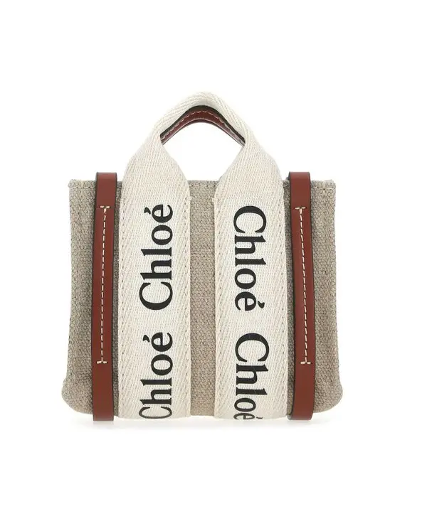 Chloé Woody Micro Tote Bag - Nude