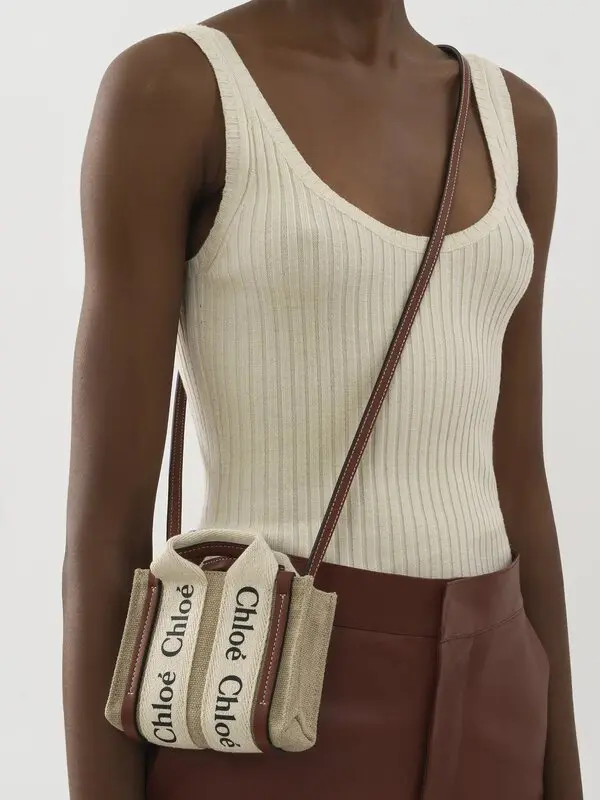 Chloé Woody Micro Tote Bag - Nude
