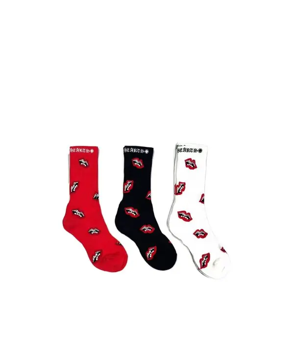 Chrome Hearts Three-pack Graphic Socks - Red