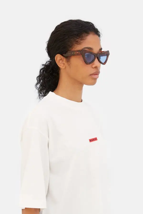 Marni Geometric Cat Eye Sunglasses