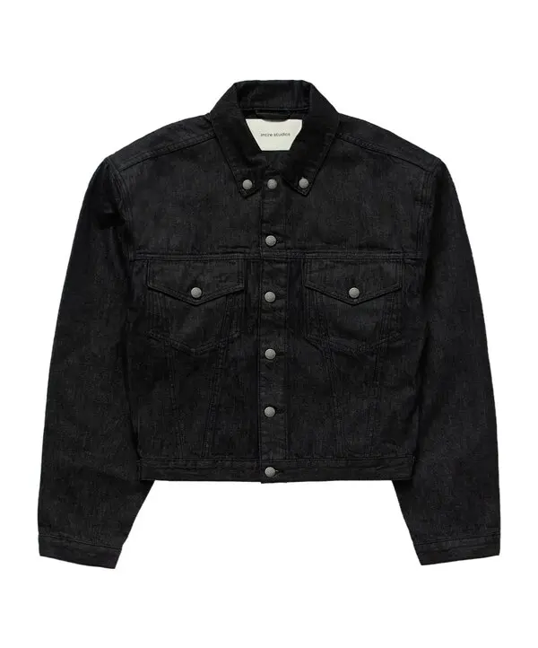 ENTIRE STUDIOS Shrunken Denim Jacket Raw - Black