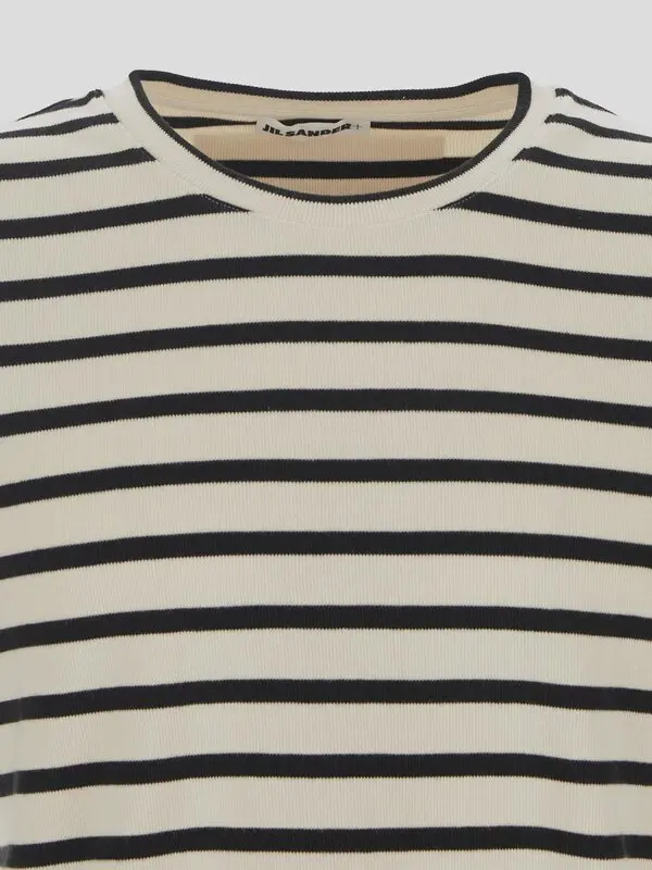 JIL SANDER Striped Crewneck T-shirt