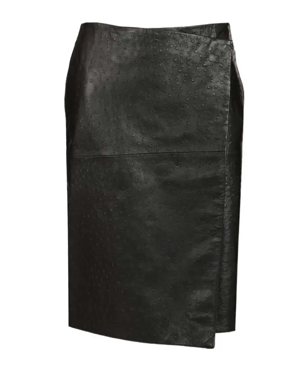 Loulou De Saison Asymmetrical Leather Wrap Skirt