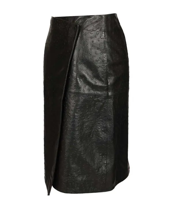 Loulou De Saison Asymmetrical Leather Wrap Skirt