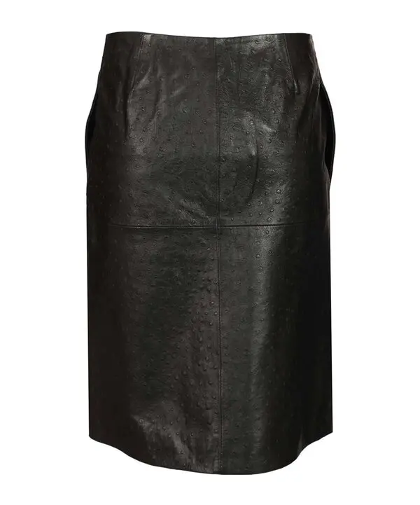 Loulou De Saison Asymmetrical Leather Wrap Skirt