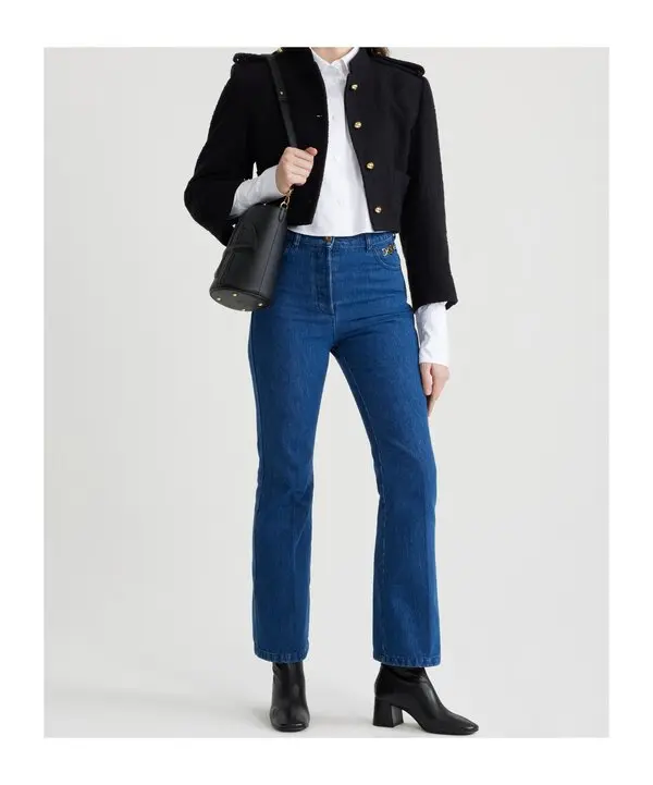PATOU Cropped Jacket With Logo Detail