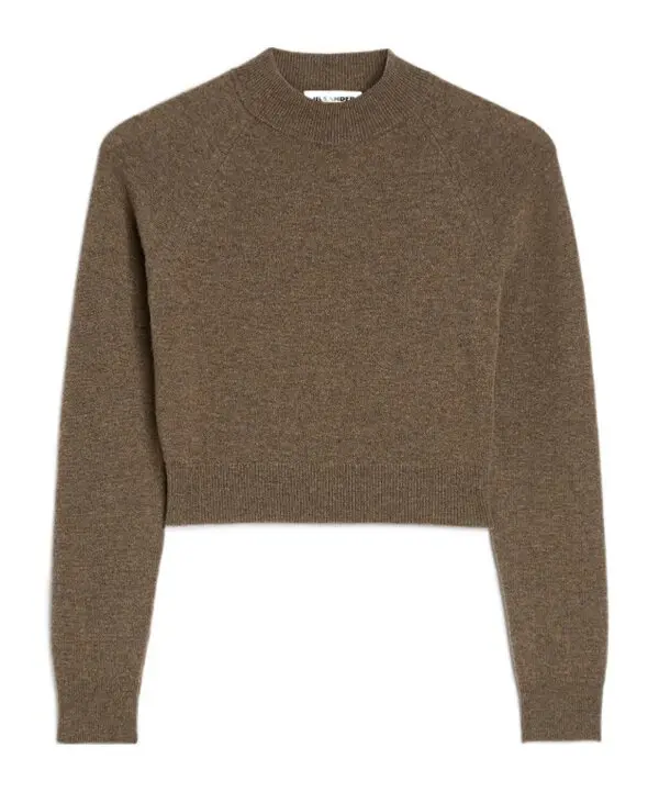 JIL SANDER Cropped Wool And Cashmere Knit Jumper