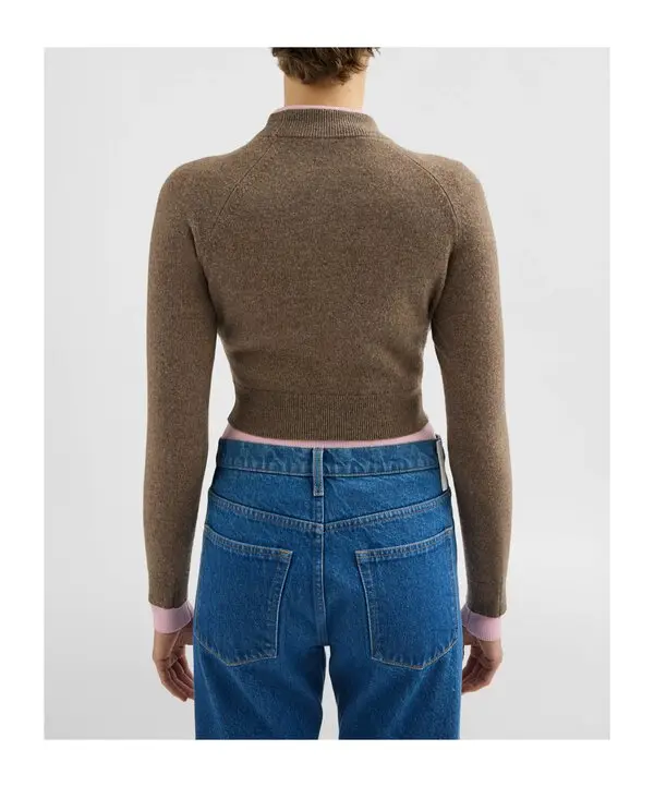 JIL SANDER Cropped Wool And Cashmere Knit Jumper