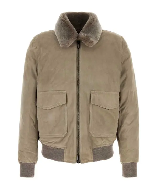 MOORER Antenore Bomber Down Jacket - Brown